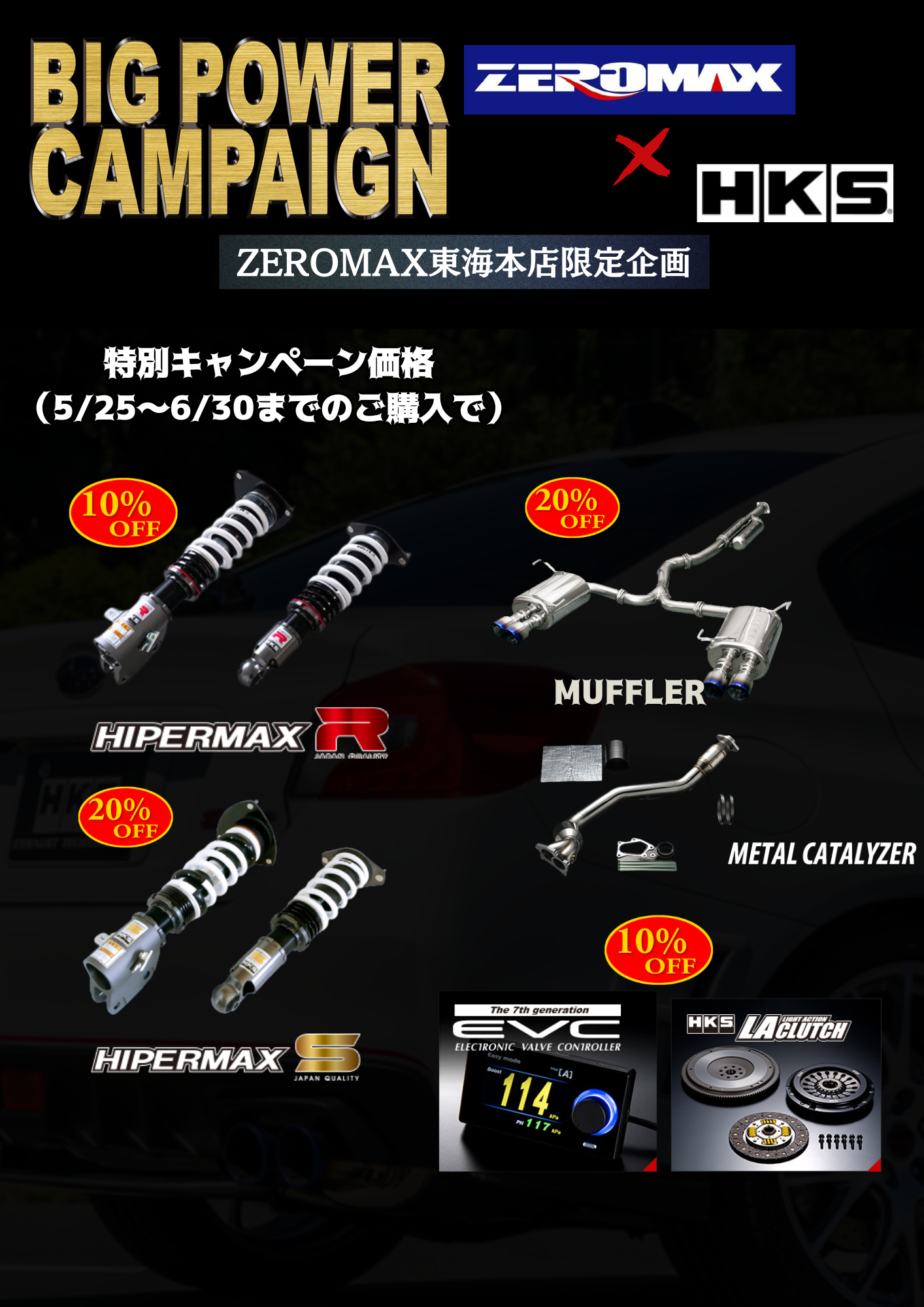 HKS BIG POWER CAMPAIGNコラボ企画始動 - ZEROMAX
